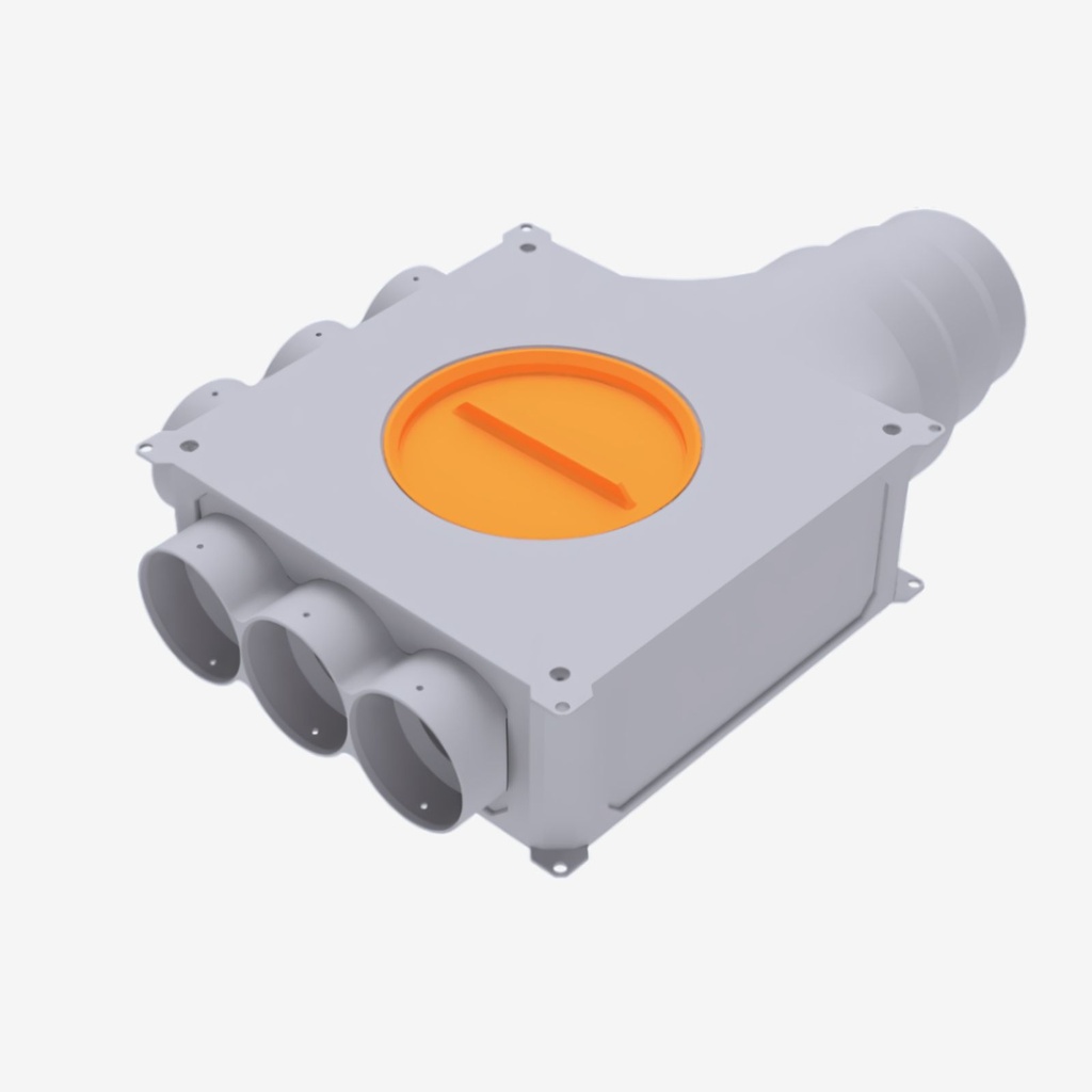 Rozdělovač 6×75, horizontální napojení 125/160 (vnější průměr 75 ...